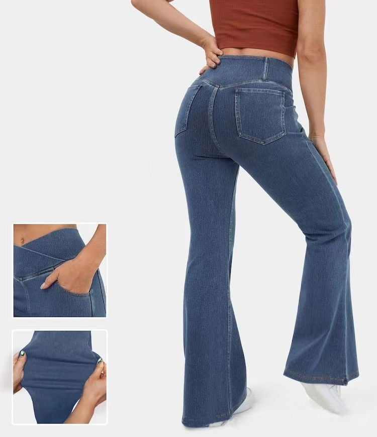 Zarina™ – Flared Denim mit Stretch und High-Waist – Sadaro