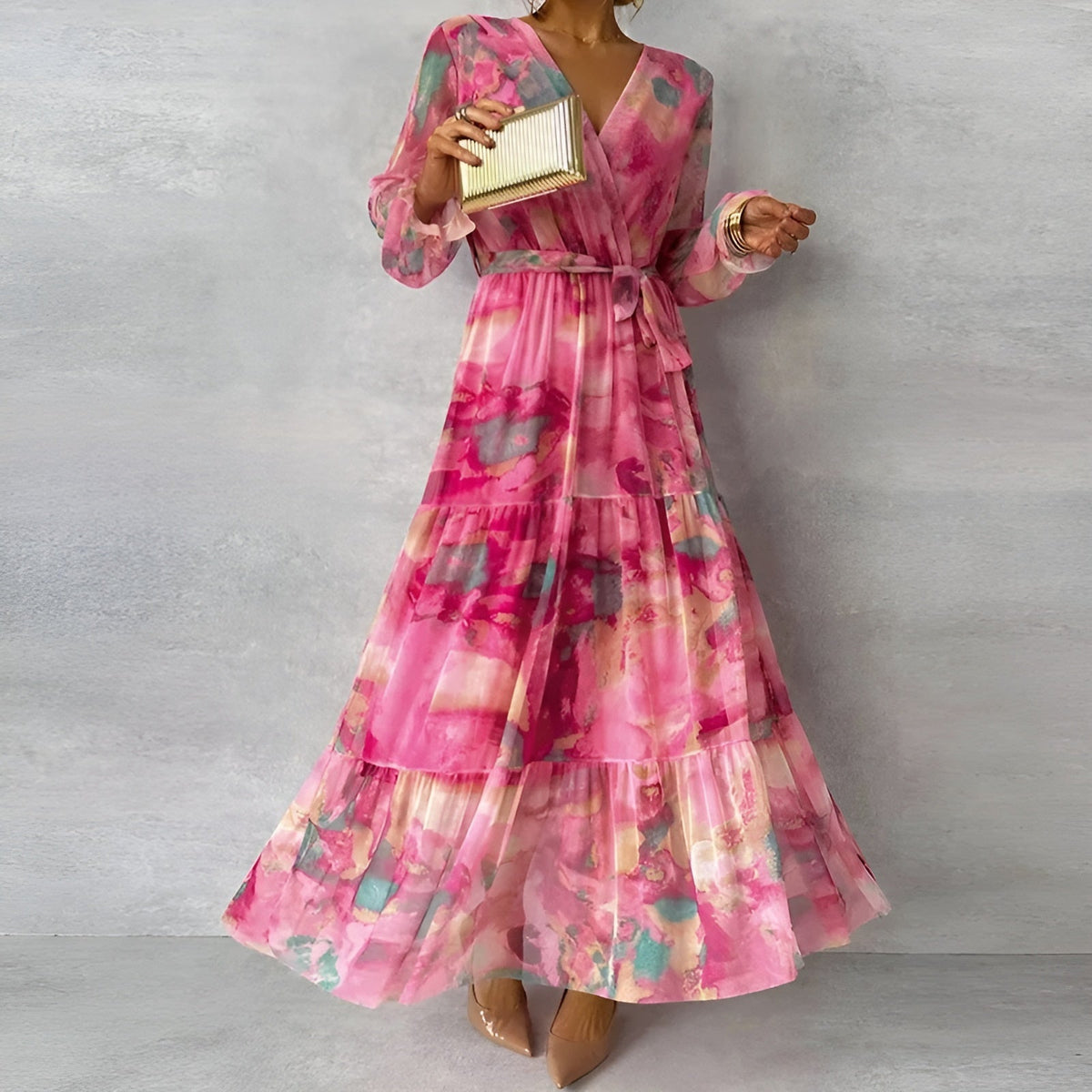 Farly | Elegantes Sommerkleid mit Falten – Sadaro
